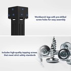 Steel Workbench Leg Kit for Garage Storage Shelving Frame Table Custom ...