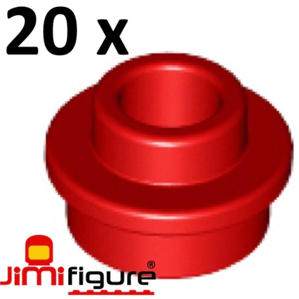 NEW 20 x LEGO 1x1 Round Plate with Open Stud Hole Red 85861 Genuine ...