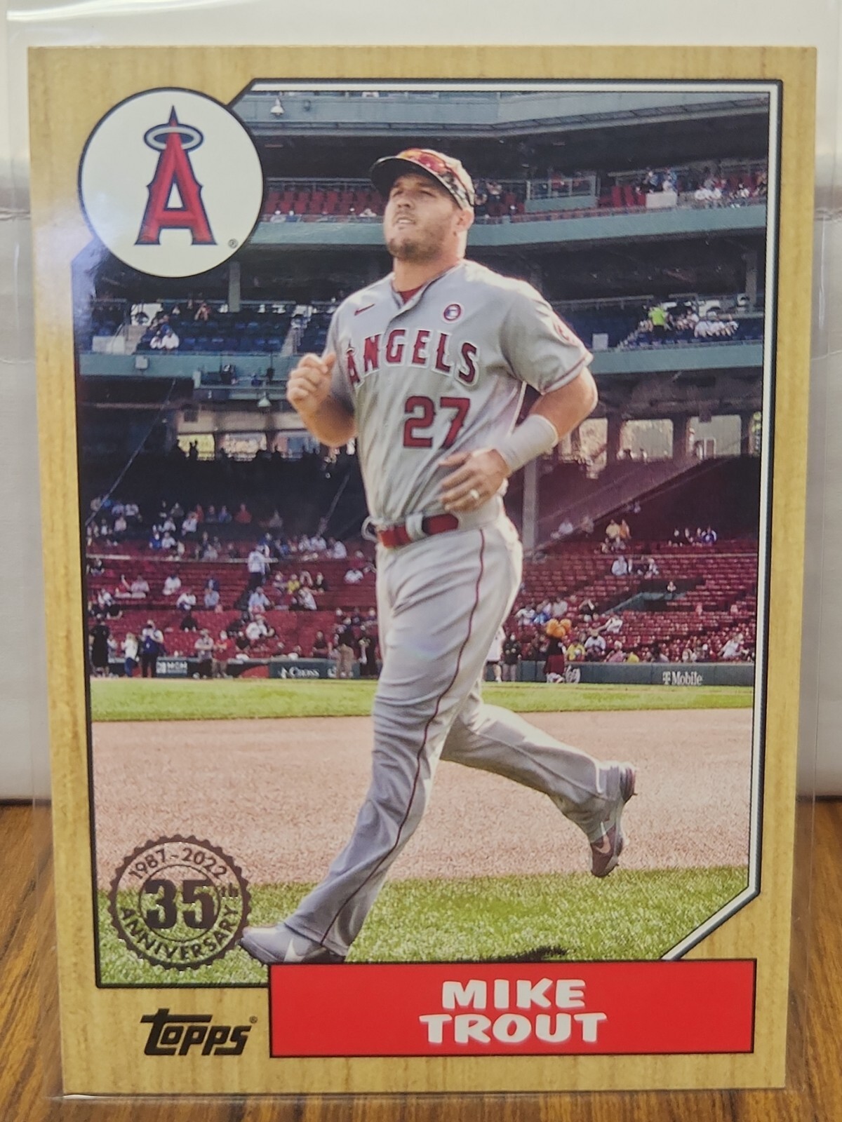 2022 Topps Series 1 Mike Trout 1987 35th Anniversary Card #T87-100 Free ...