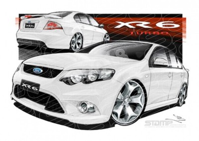 XR6 FG XR6 FG FALCON XR6 TURBO WINTER WHITE A2 FRAMED PRINT (FT191B) | eBay