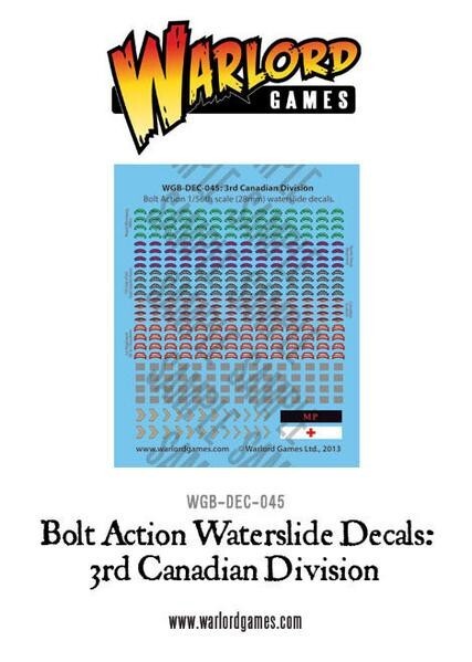 Bolt Action WGB-DEC-045 3rd Canadian Division (Decal Sheet) WW2 ...