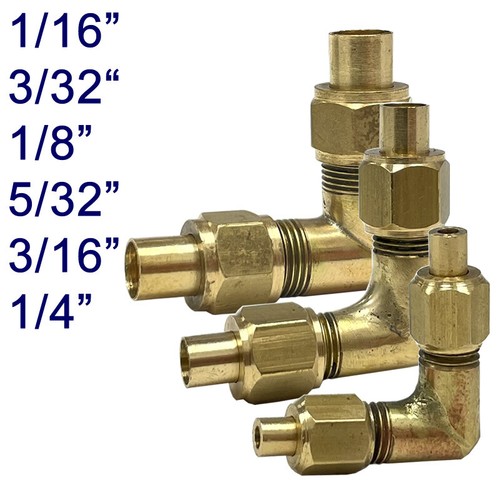 Brass Pipe Elbow - Various Sizes 1/16 - 1/4" - Live Steam Fittings ...