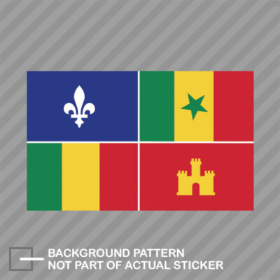 Creole Flag Sticker Decal Vinyl louisiana cajun new orleans french ...