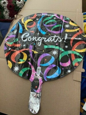 18 Inch Congrats Streamers VLP Mylar Balloon New!!!! | eBay