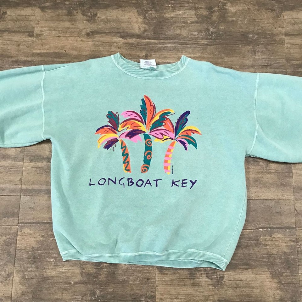 Vintage Longboat Key Sweatshirt I Can Too Size Medium Palm Trees USA ...