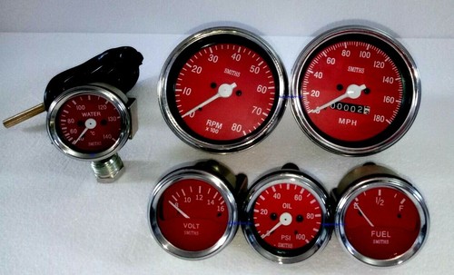Smiths Replica 52mm-Kit- Temp-Oil Fuel Volt Gauge Speedo-Tachometer 85 ...