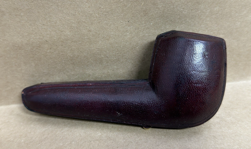 Antique ~4.75" Hinged Push Button Released Leather Pipe Case | eBay