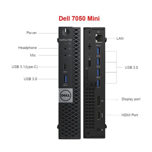 Dell Optiplex 7050 Micro i5 8GB 120GB Usff Mini PC Computer HDMI ...