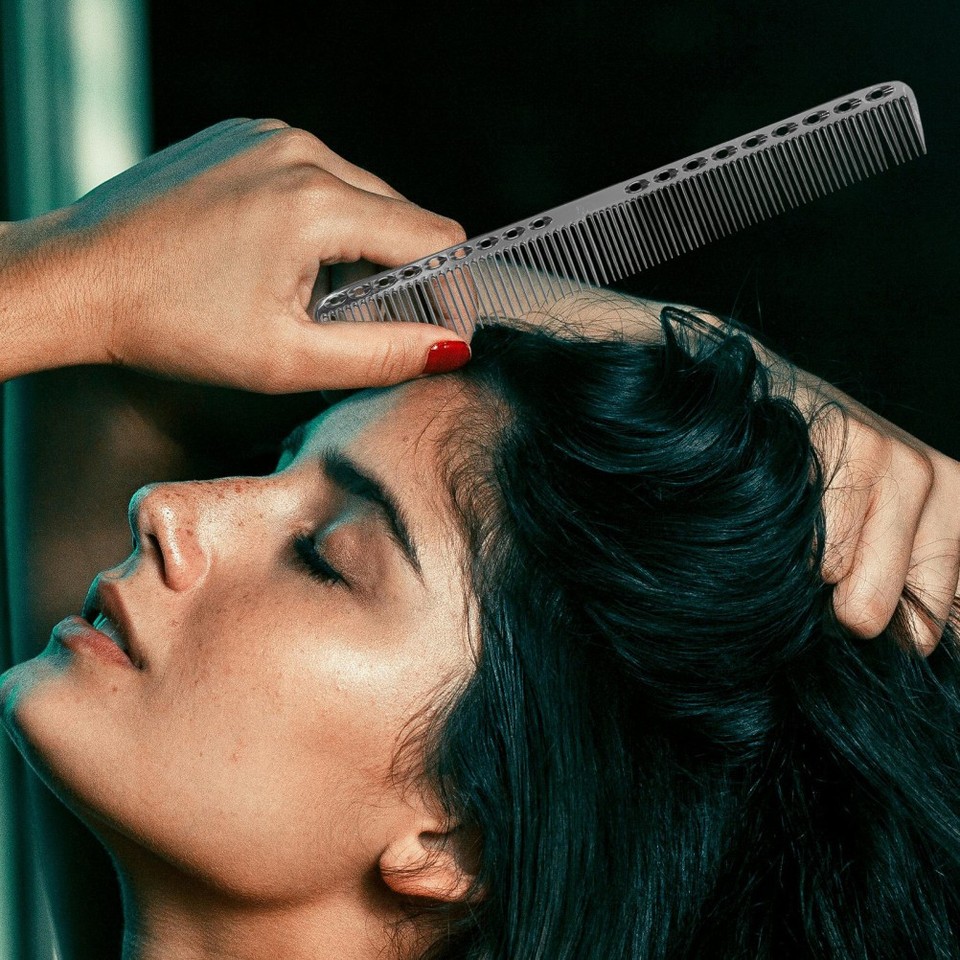 Stainless Steel Hair Comb Professional Hair Salon Hairdressing Comb ...