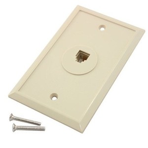 Eagle Wall Plate Telephone Jack Modular Ivory RJ11 6P4C Phone Flush ...