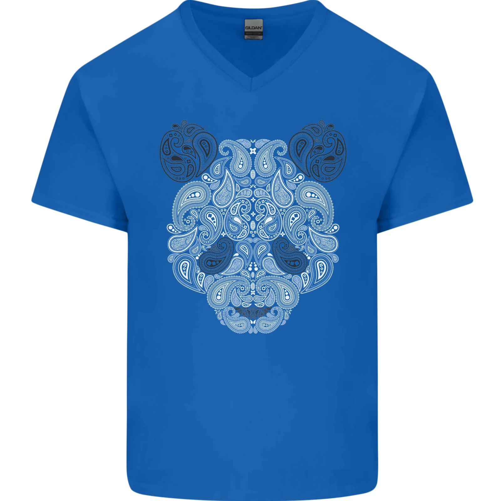 Paisley Panda Bear Mens V-Neck Cotton T-Shirt | eBay UK