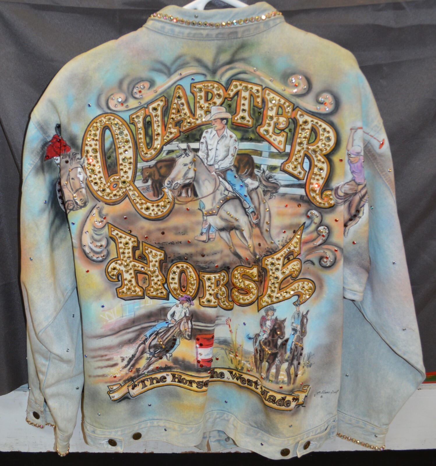 Tony Alamo Designs "Quarter Horse" Denim Jacket 1993 | eBay