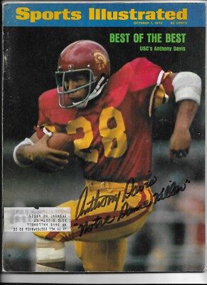 ANTHONY DAVIS Autographed Signed 1973 Sports Illustrated USC Trojans ...