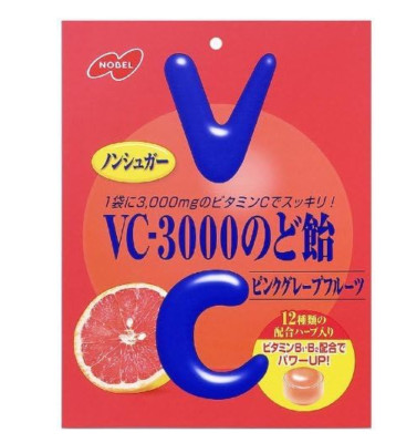 VC-3000 candy for throat Pink Grapefruit flavor non sugar 90g Nobel ...