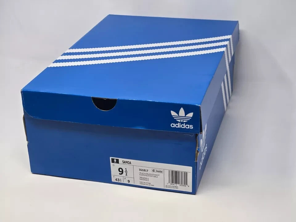 adidas Originals Samoa Men's Multi Sizes Triple Black Shoes White ...