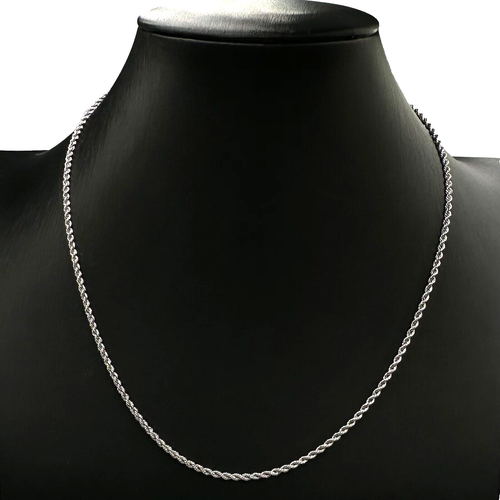 Chain Vintage mesh Braid Torchon White Gold Solid 18K Necklace Women's ...