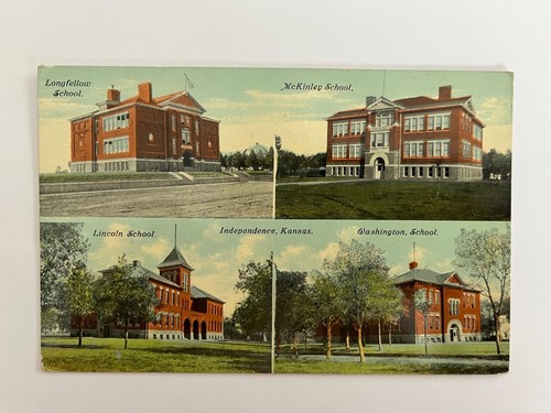 Independence, Kansas - 4 Schools - vintage postcard | eBay