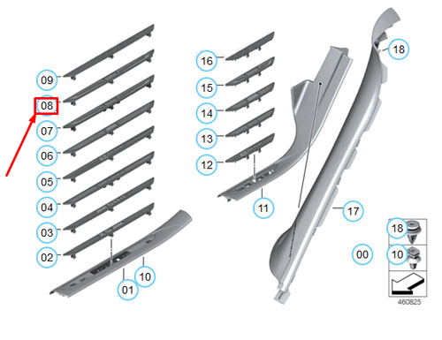 NEW BMW X5 F15 FRONT DOOR ENTRANCE INSERT 51477370423 7370423 OEM NO🇺🇸 ...