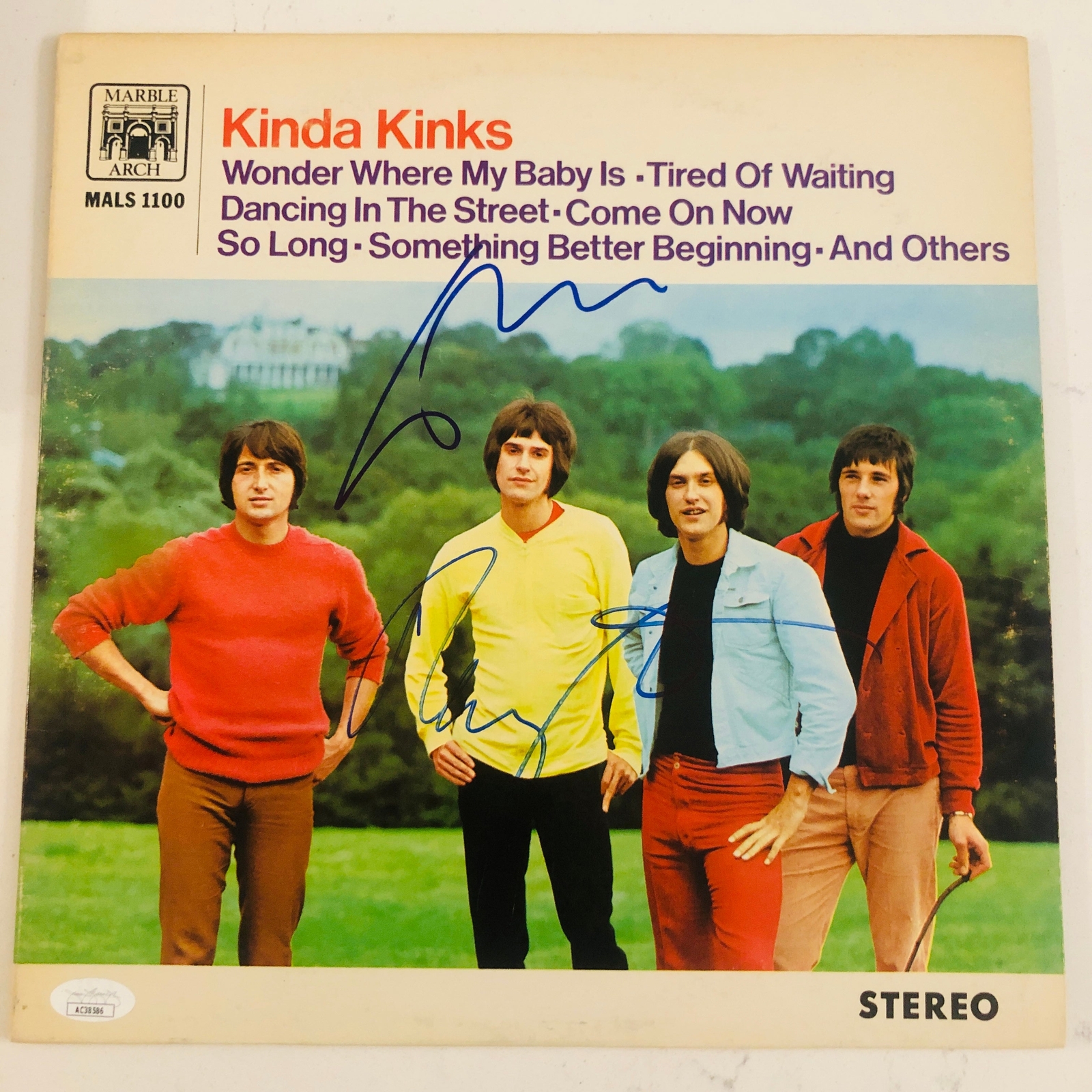 THE KINKS Autograph Signed "Kinda Kinks" Album Record LP JSA ...
