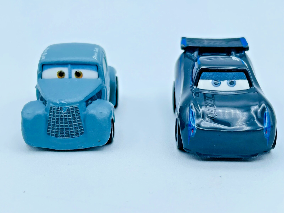 Disney Pixar Cars Mini Racers River Scott Blue # 34 & Jackson Storm #20 ...