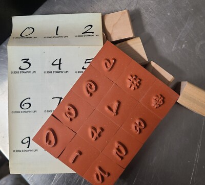 Stampin' Up! "Brushstroke Alphabet Numbers set of 12 From 2002 Numbers ...