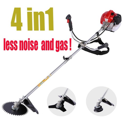 58cc 2-Stroke 4-in-1 Gas Straight Shaft String Grass Weed Trimmer Brush ...