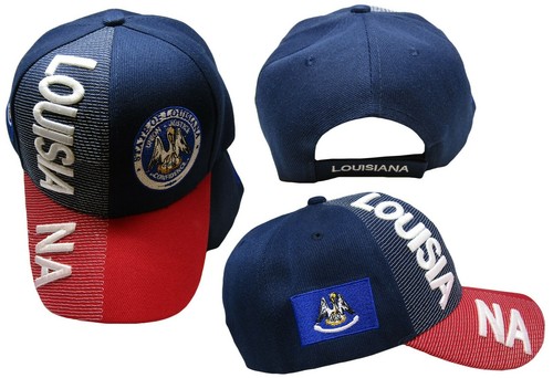 Louisiana State Navy Blue Red White Letters Patch On Side Embroidered ...