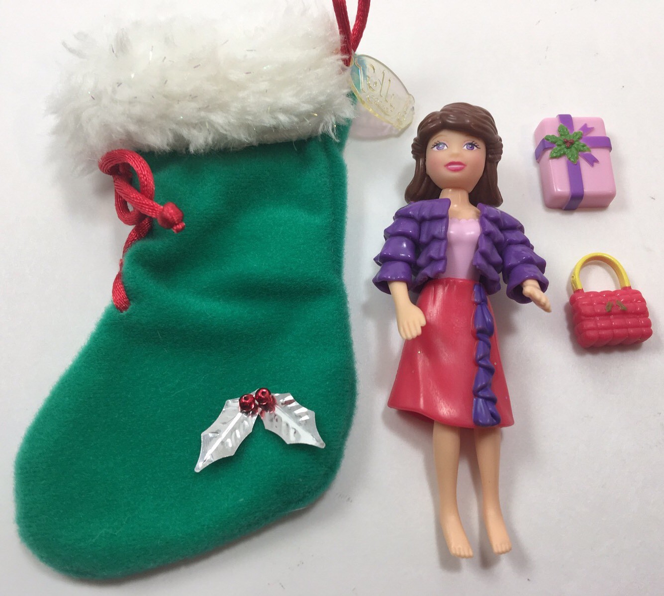 Polly Pocket Happy Polly-Days Lila 2003 Holiday Doll Christmas Stocking ...