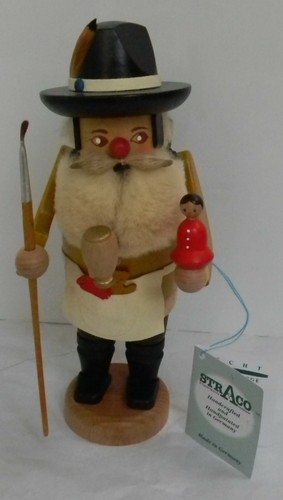 STRACO Toy Maker Painter SMOKER 9” Wood German Incense Burner ...