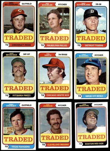 1974 Topps Traded Baseball Complete Set w/o Checklist 6 - EX/MT 6804780 ...