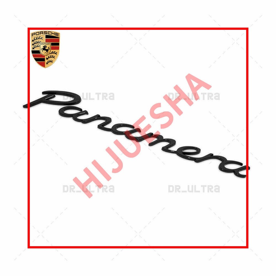 Glossy Black Porsche Look Panamera Letters Rear Badge Emblem Look Deck ...