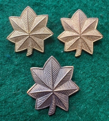 WWII Era THEATER Made J.R. GAUNT, US ARMY MAJOR OFFICER RANK OAK LEAF ...