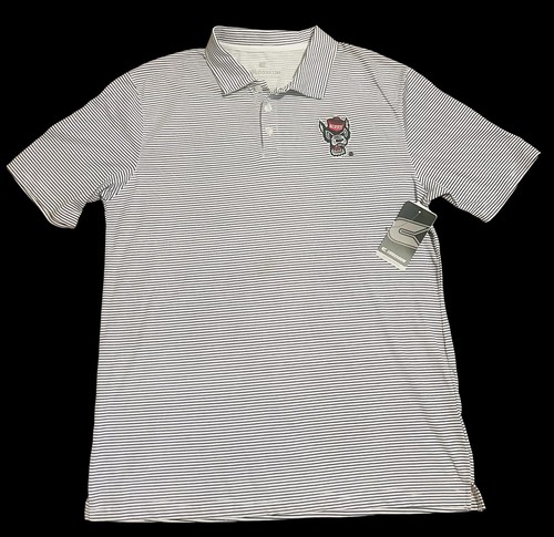 NC State Wolfpack Polo Shirt Black White Striped medium NWT | eBay