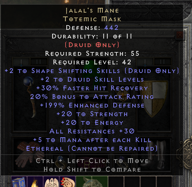 Diablo 2 Resurrected D2R: *ETHEREAL* 199%ed Jalal's Mane - SC - PC- NL ...
