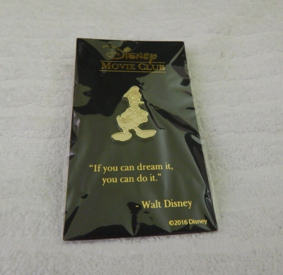 DMC DISNEY MOVIE CLUB 100TH ANNIVERSARY GOLD DONALD DUCK LAPEL PIN | eBay