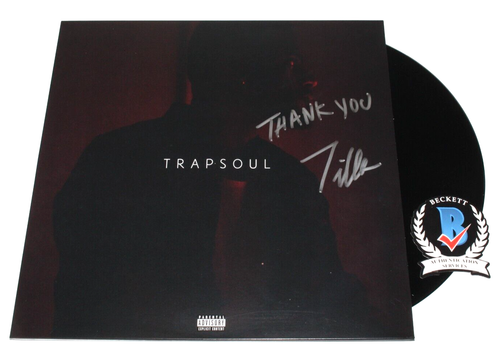 BRYSON TILLER SIGNED 'TRAPSOUL' ALBUM VINYL RECORD LP BECKETT COA BAS ...