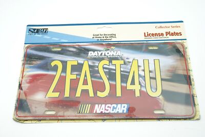 2FAST4U Officially Licensed NASCAR Aluminum Metal Car License Plate ...