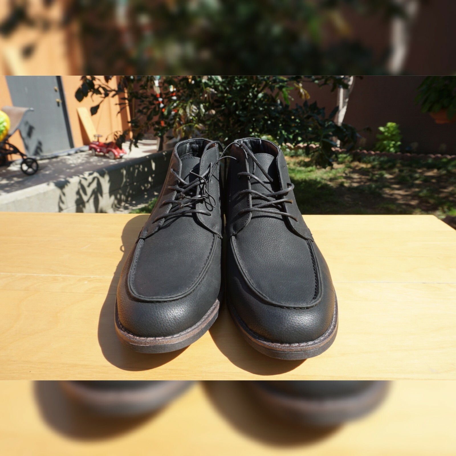 Perry Ellis Duke Black Chukka Boots Mens 10 Vegan Leather NWT | eBay