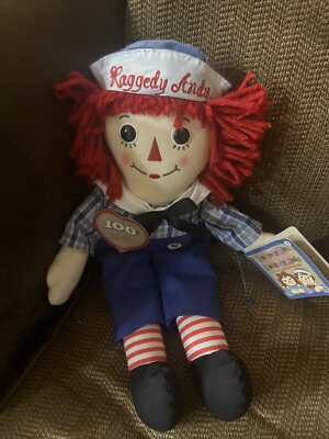 New Raggedy Andy Plush Classic 16'' Doll Rag Toy Handmade Aurora Ann ...