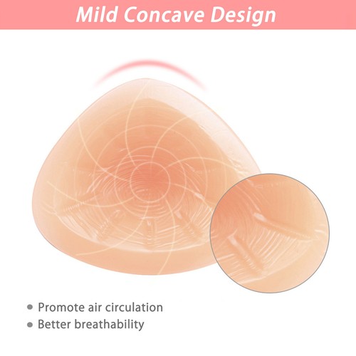 1 Pair Silicone Concave Breast Forms for Mastectomy Crossdresser ...
