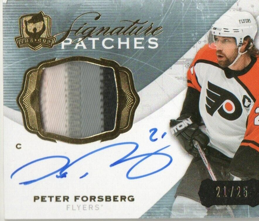 2014 15 UD CUP PETER FORSBERG Signed Auto Signature Patches Jersey ...