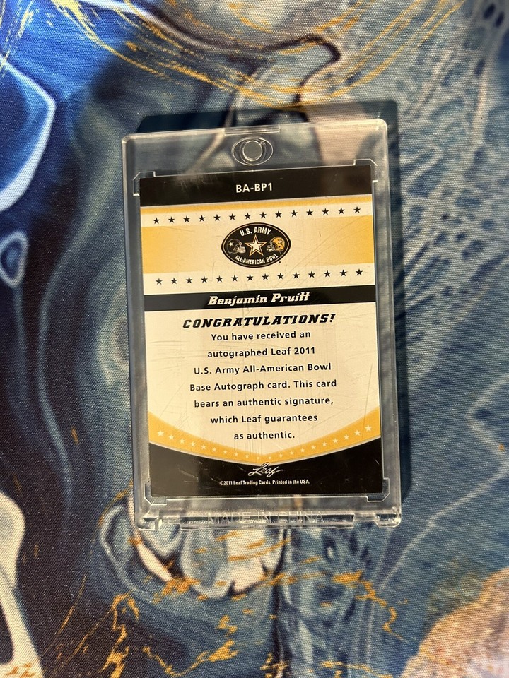 Benjamin Pruitt 2011 U.S. Army All-American Auto Card #BA-BP1 | eBay
