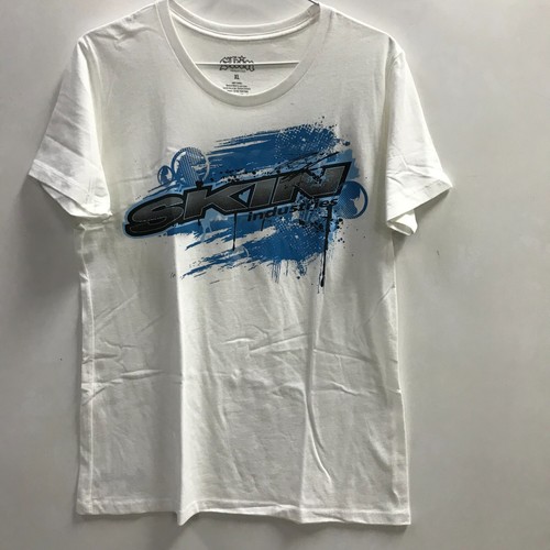 Skin Industries Women's T-Shirt V-neck "Flash" -- White | eBay