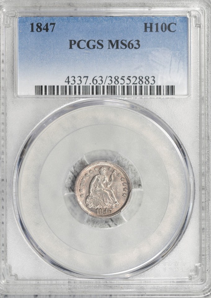 1847 Liberty Seated Half Dime PCGS MS63 Nice! #EDW3 | eBay