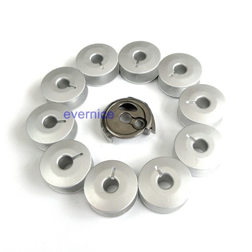 Bobbin Case Cap +10 Bobbins For Juki Plw-1244,1245,1246,1264,1266,4240 ...