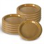 Plasticpro 9 inch Round Plastic Plates Microwaveable Disposable Gold ...
