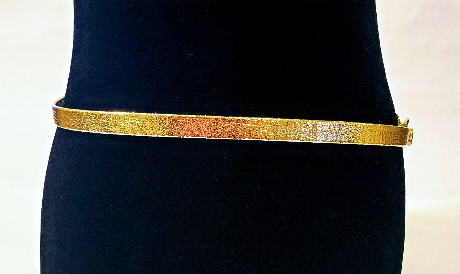 Vintage 1976 Signed Mimi di N Gold Lame Metallic Belt… - Gem