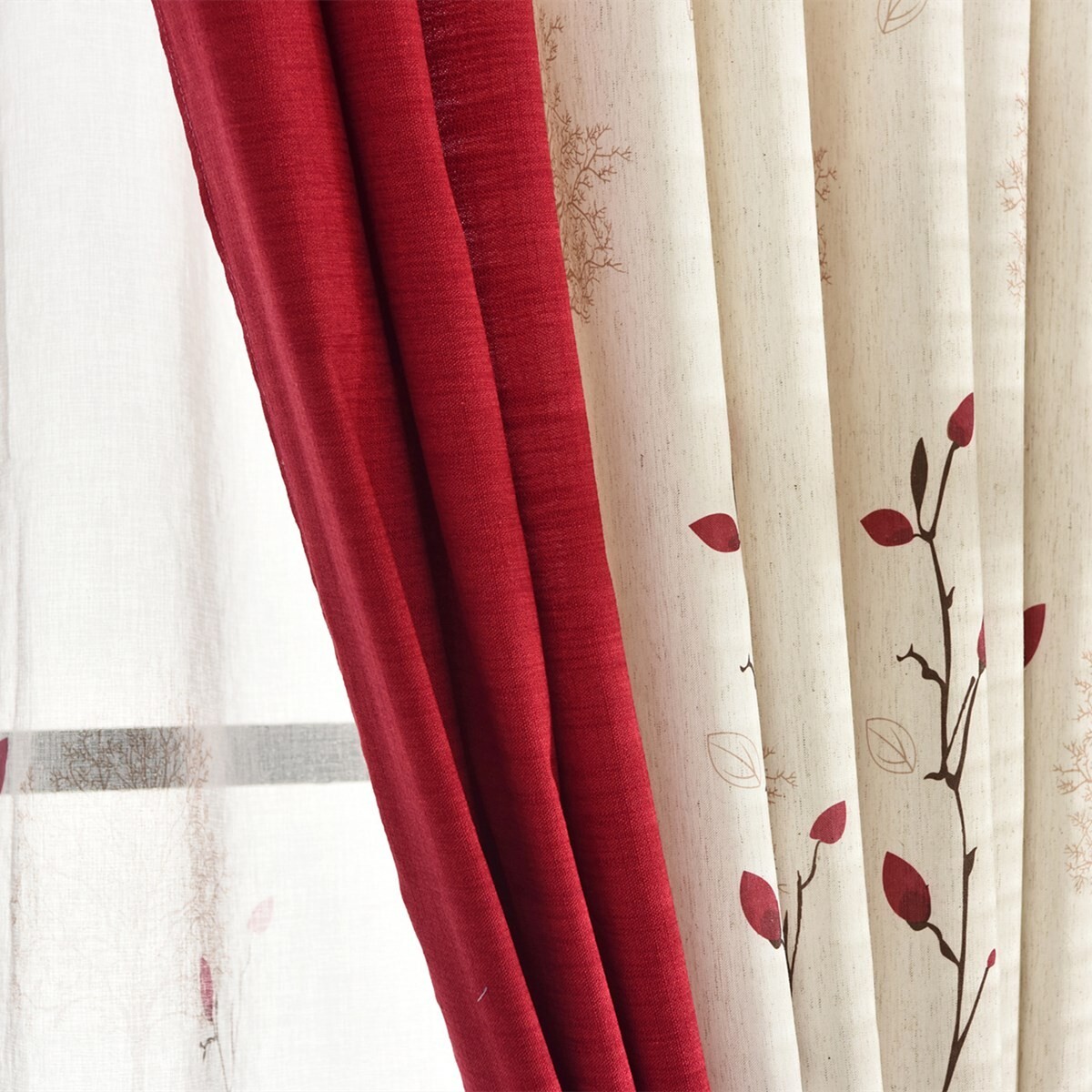 Red Living Room Curtains | Baci Living Room