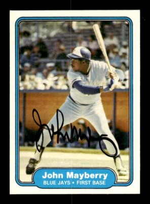 JOHN MAYBERRY SIGNED 1982 FLEER #619 ON-CARD AUTO - TORONTO BLUE JAYS | eBay