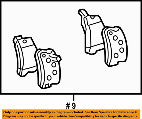 04466-06030 Toyota Pad kit, disc brake, rear 0446606030, New Genuine ...
